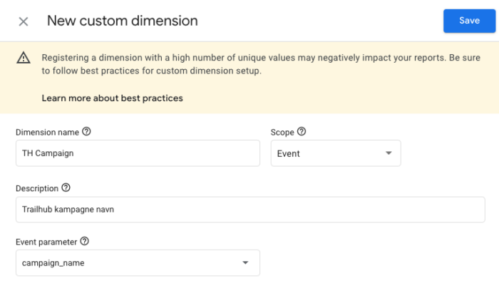 Custom dimensions & metrics i GA4 - Trailhub®